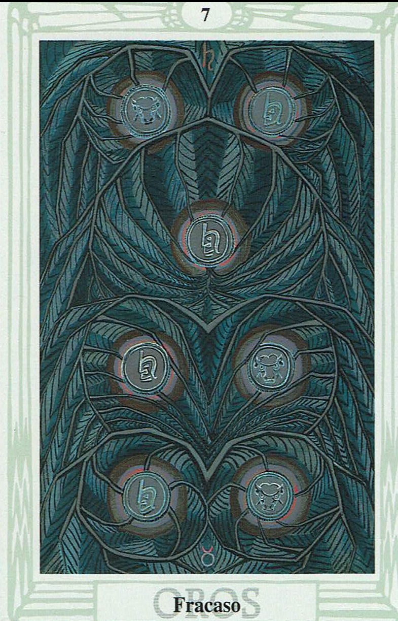 Siete de oros - Aleister Crowley Tarot Thoth
