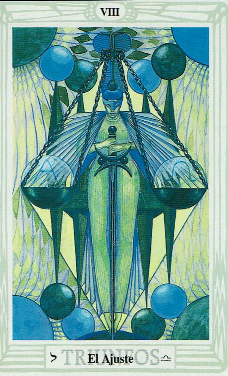 08 - El Ajuste - Aleister Crowley Tarot Thoth